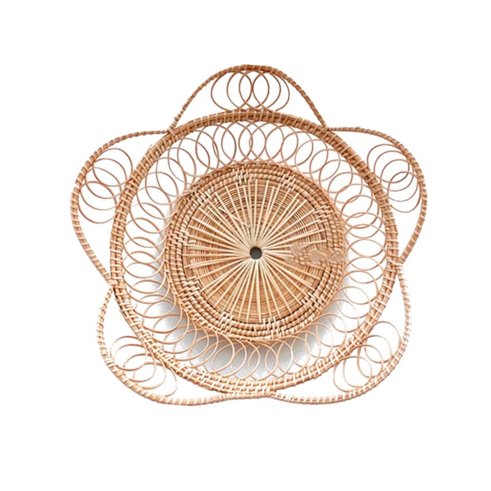 Keimprove Woven Coasters Rattan Placemats Handmade Weaving Tray Flower ...