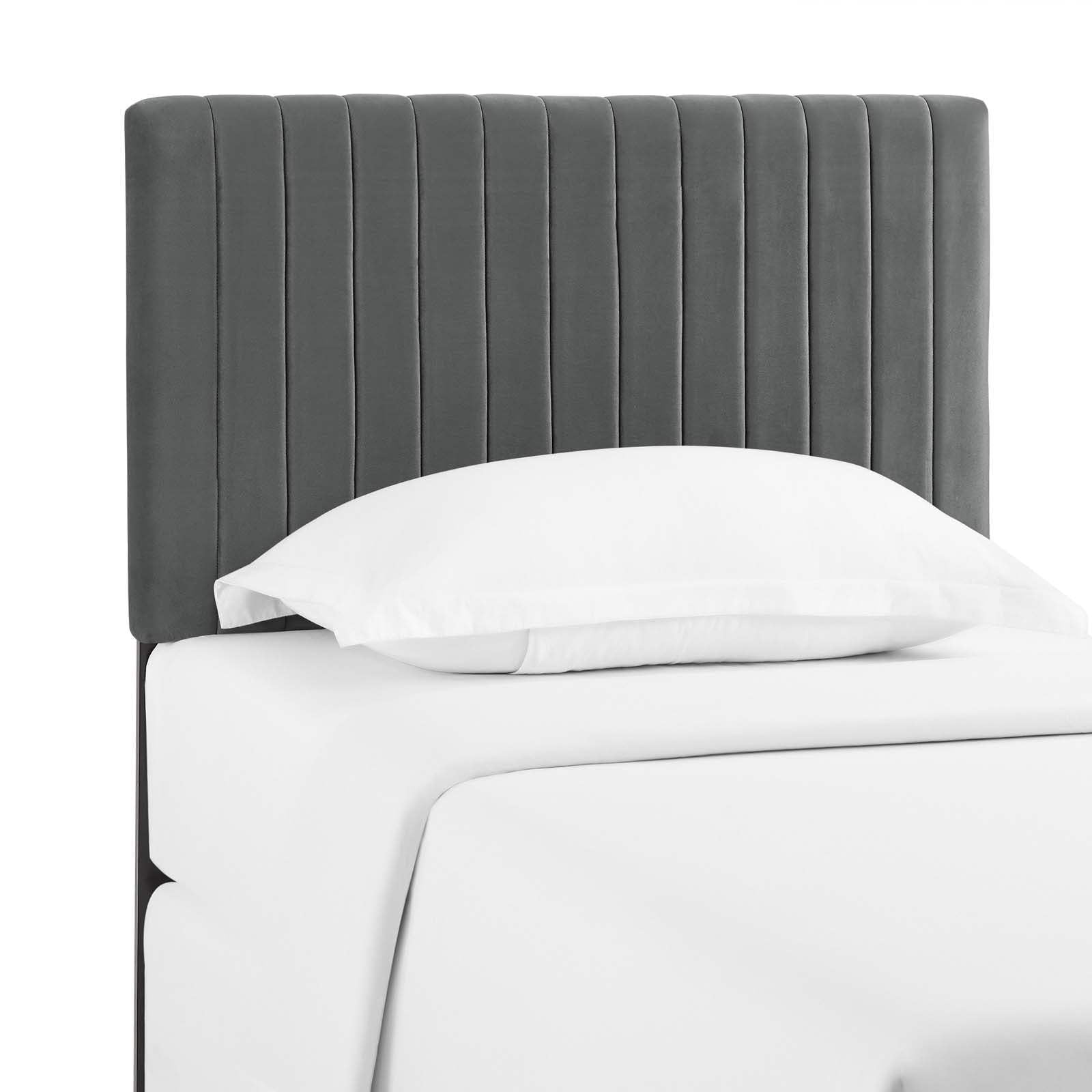 Modway Keira Performance Velvet Twin Headboard in Gray by Modway ...