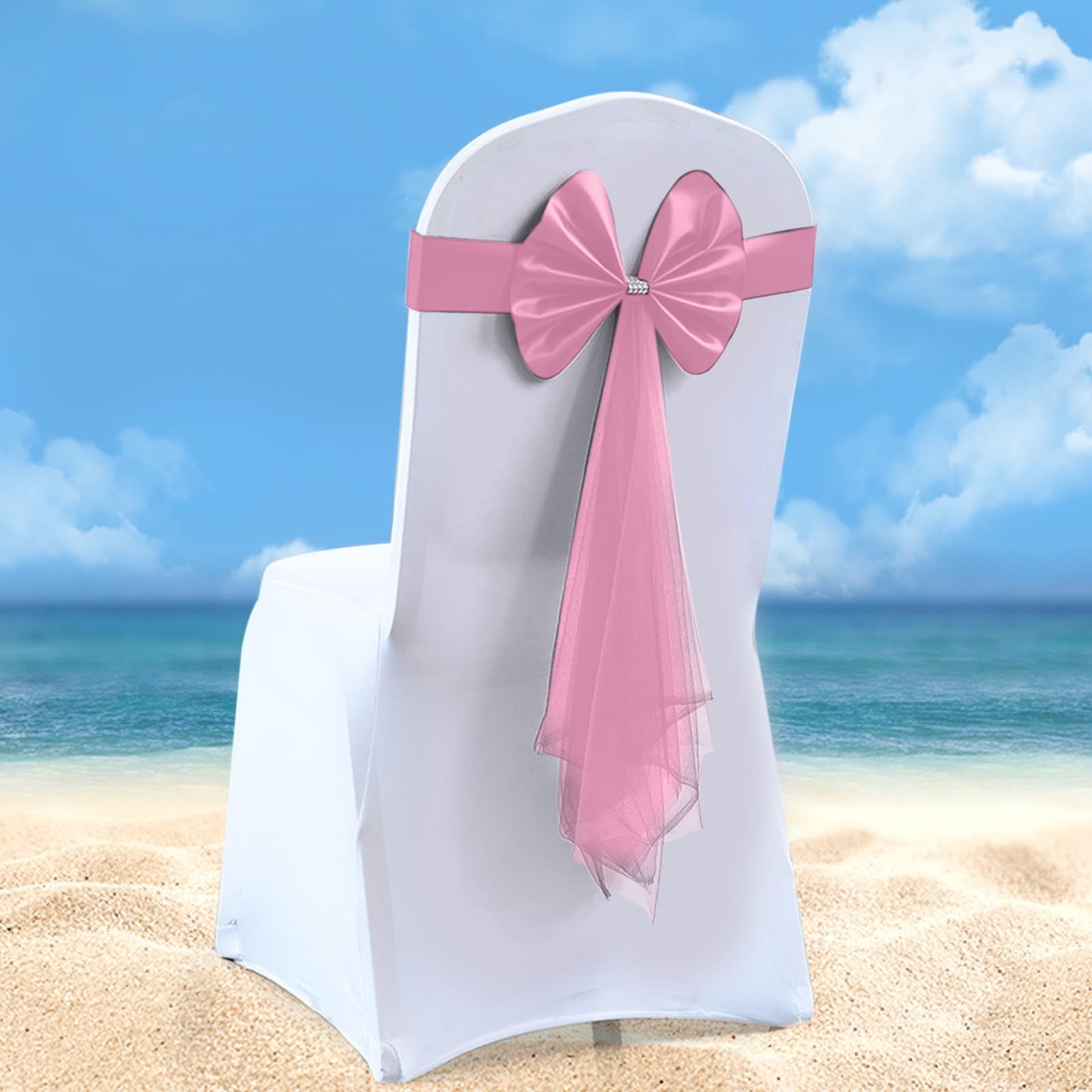 KeirienCC Chair Bows Sashes Tie Back Decorative Item Cover ups for ...