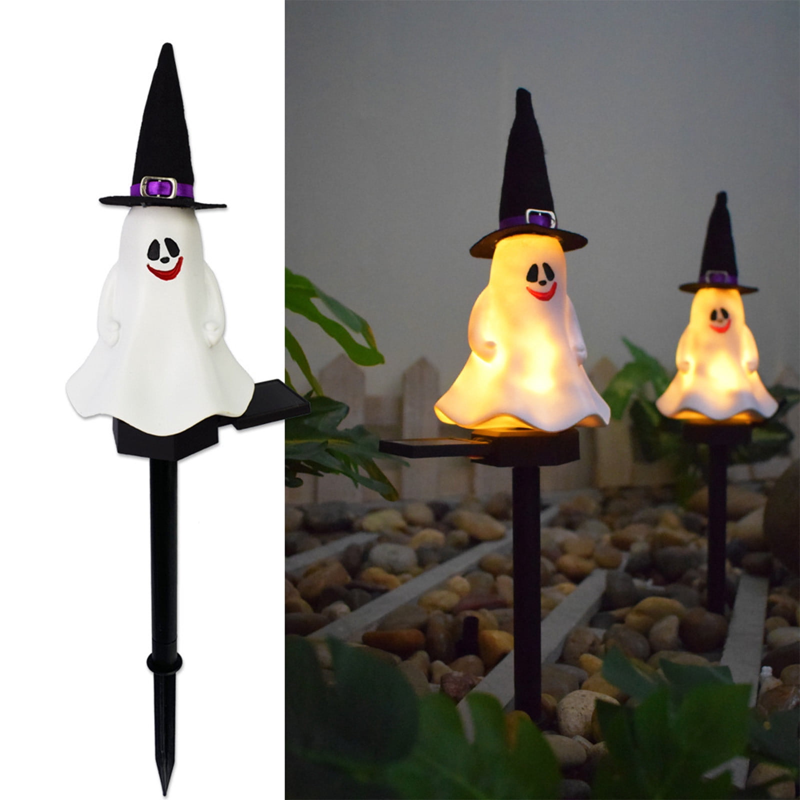 KeirineCC 1 Pack Ghost Pathway Lights,Plug in Halloween Decorations ...