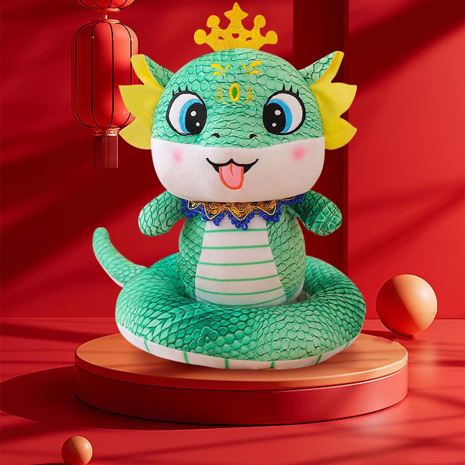 KeirineCC 2025 Lunar New Year Decorations Snake Plush Toys Chinese ...