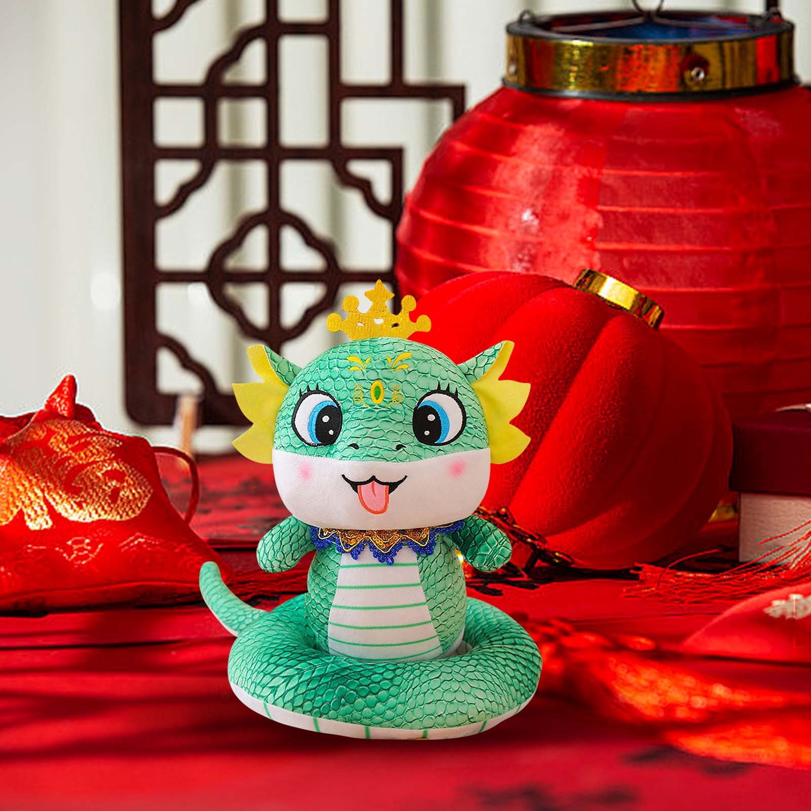 KeirineCC 2025 Lunar New Year Decorations Snake Plush Toys Chinese ...