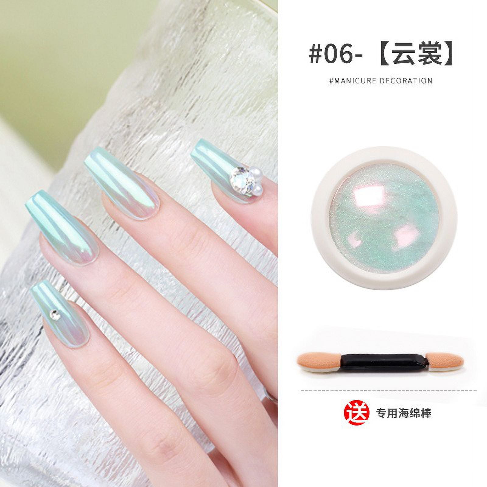 KeirineCC 7 Colors White Pearl Chrome Nail Powder,Symphony Mermaid ...