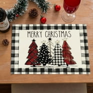 ZOCONE Set of 1 Christmas Placemats, Santa Claus Merry Christmas ...