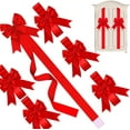 KeirineCC Christmas Cabinet Ribbons Bows Decorations, Large Red Kitchen ...