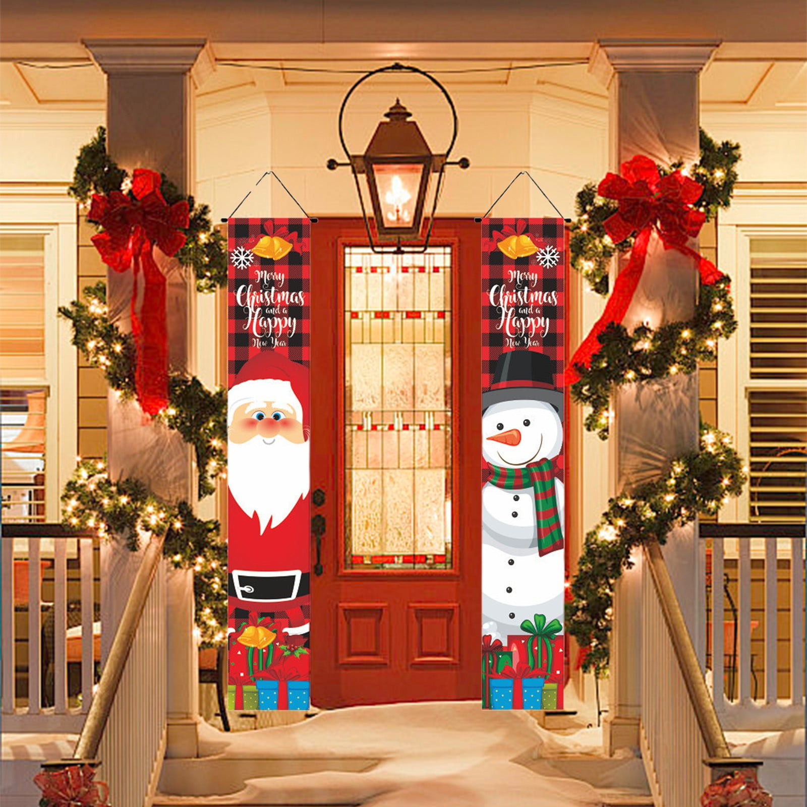 KeirineCC Christmas Decorations Snowman Santa Sign Set for Festival ...