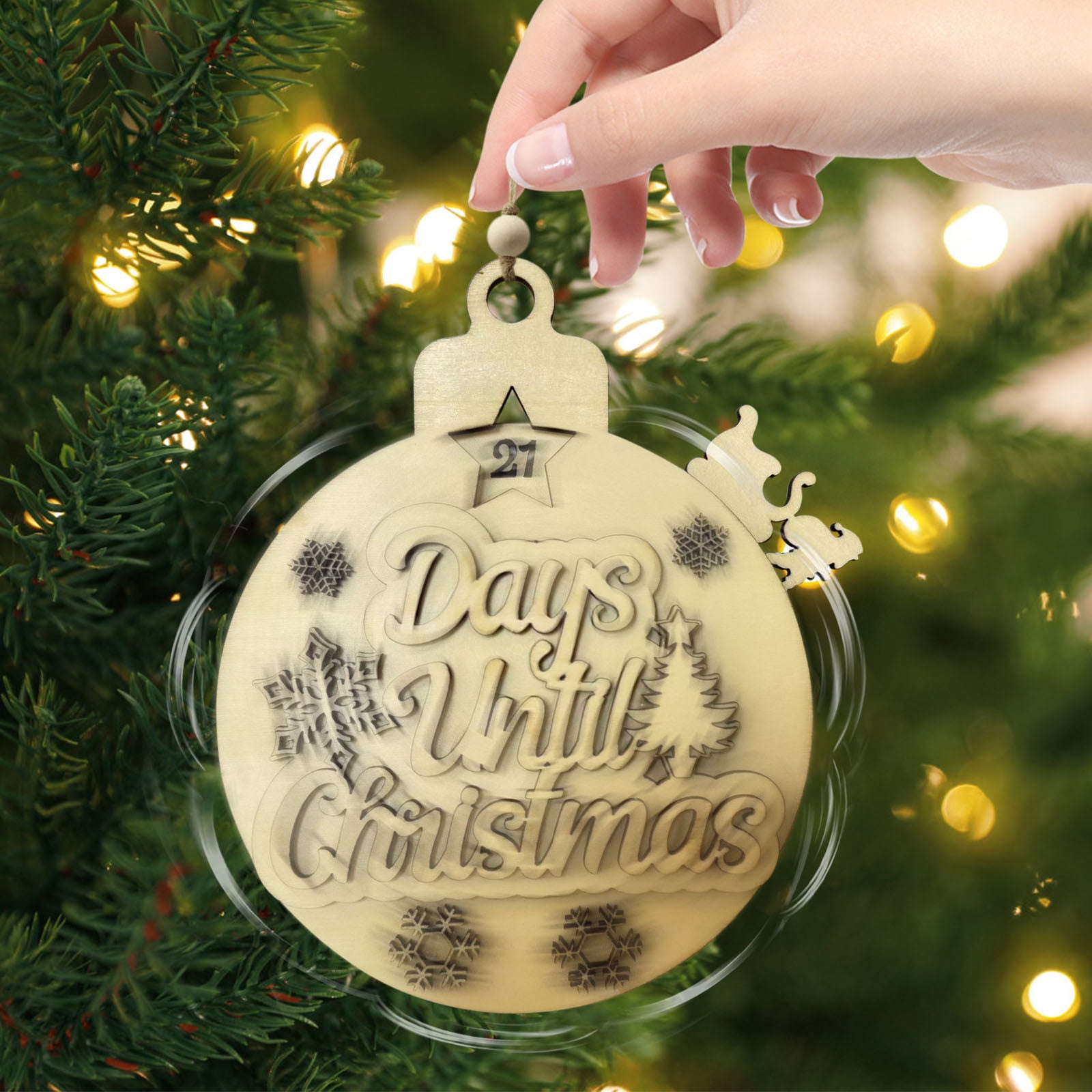 KeirineCC Days Until Christmas Countdown Ornament, Christmas Ornament ...