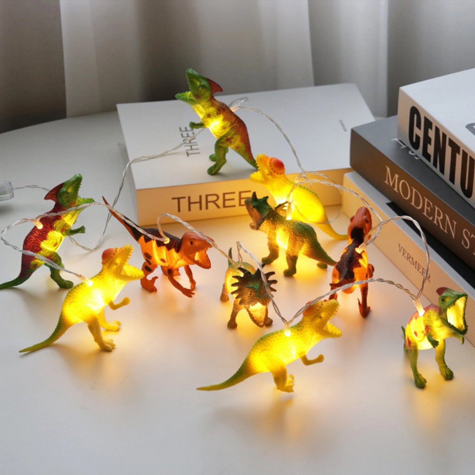 KeirineCC Dinosaur String Lights with Bright Dinosaurs, Realistic ...