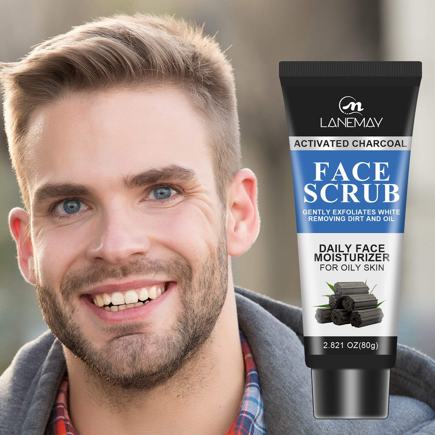 KeirineCC Face Scrub for Men - Facial Cleanser for Skin Exfoliating ...