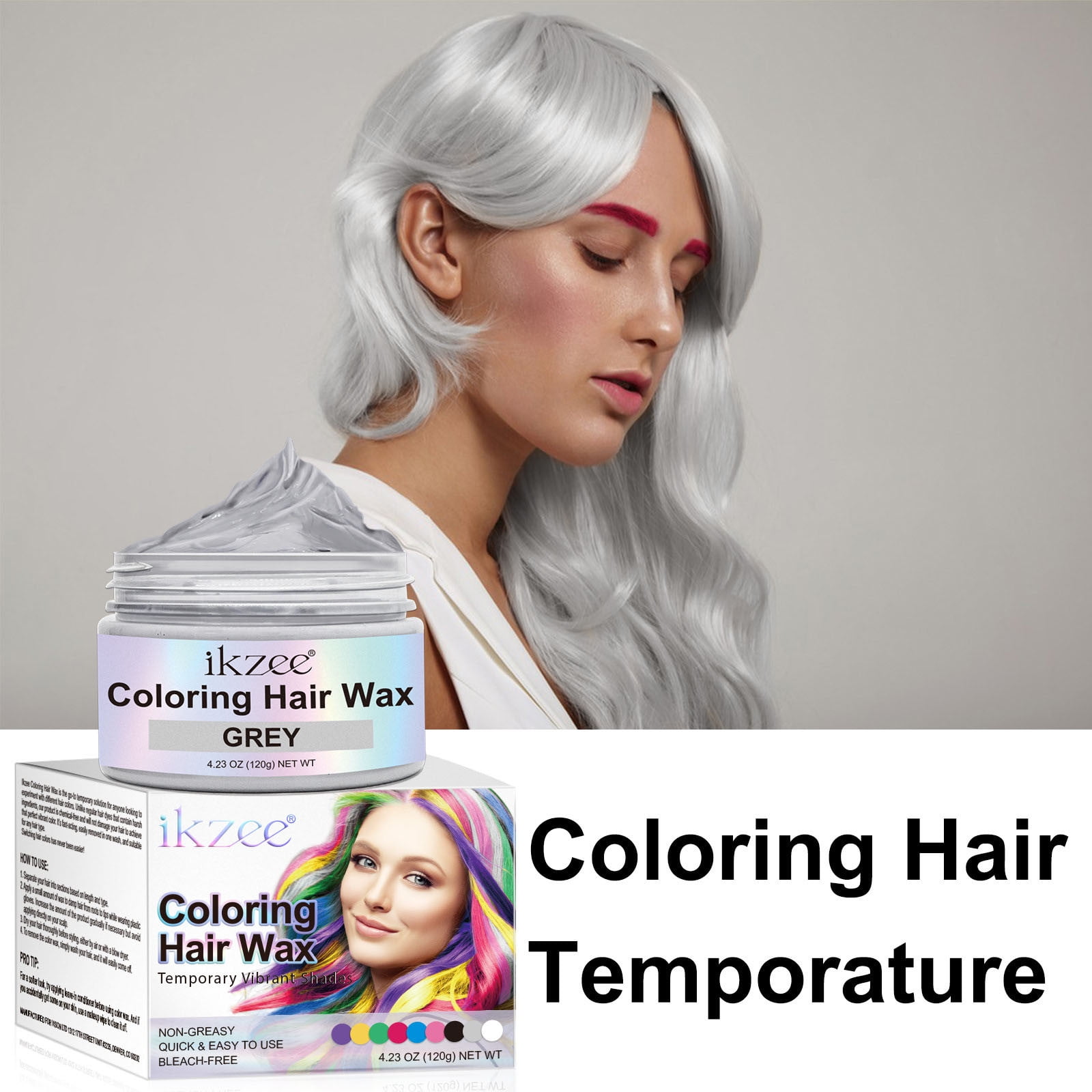 KeirineCC Grey Hair Color Wax Pomades - Natural Hair Coloring Wax ...