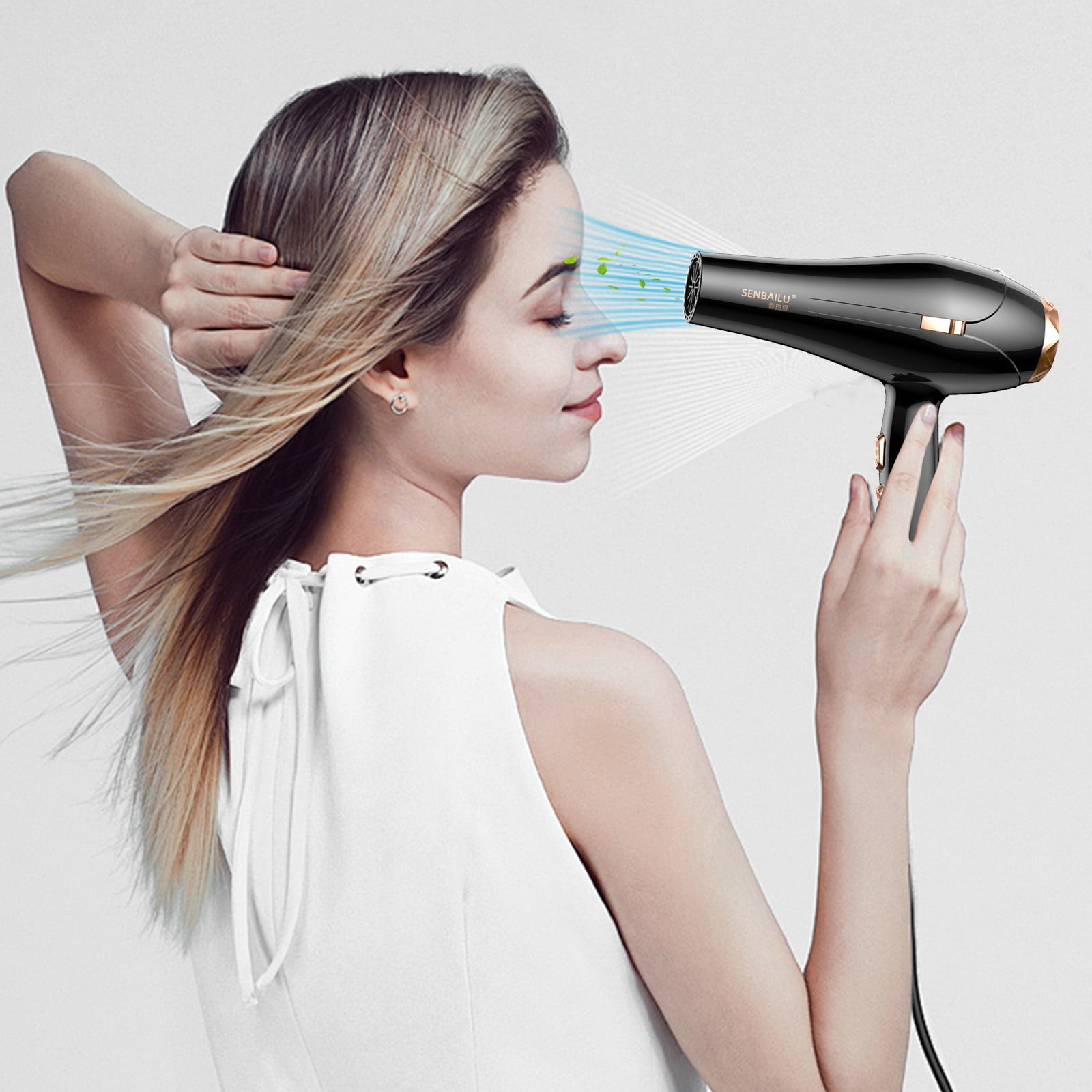 KeirineCC Hair Dryer, Mid-Size Blow Dryer, Fast Drying Ionic Blow Dryer ...
