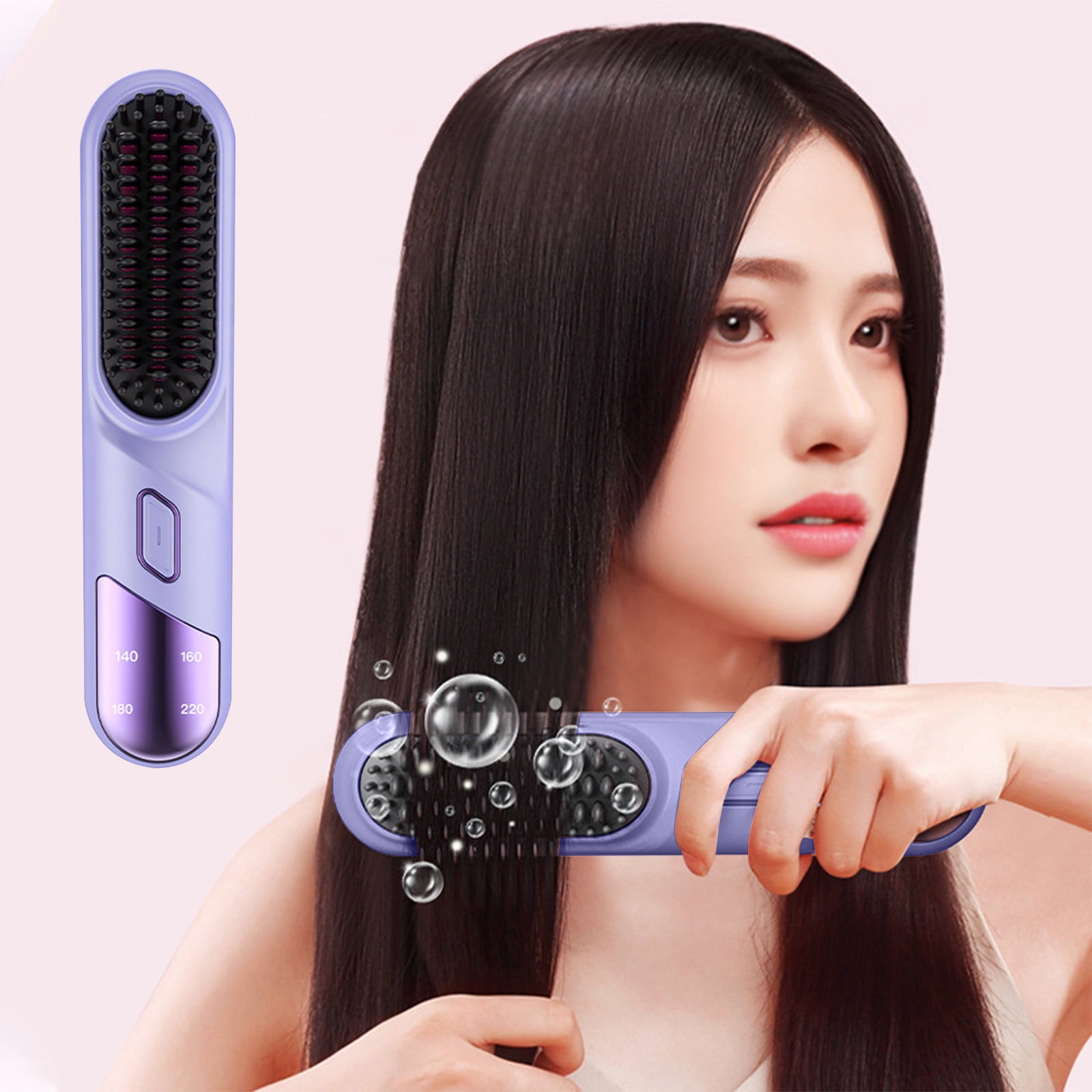 KeirineCC Hair Straightener Brush, Iron Electric Combs, Straightening ...