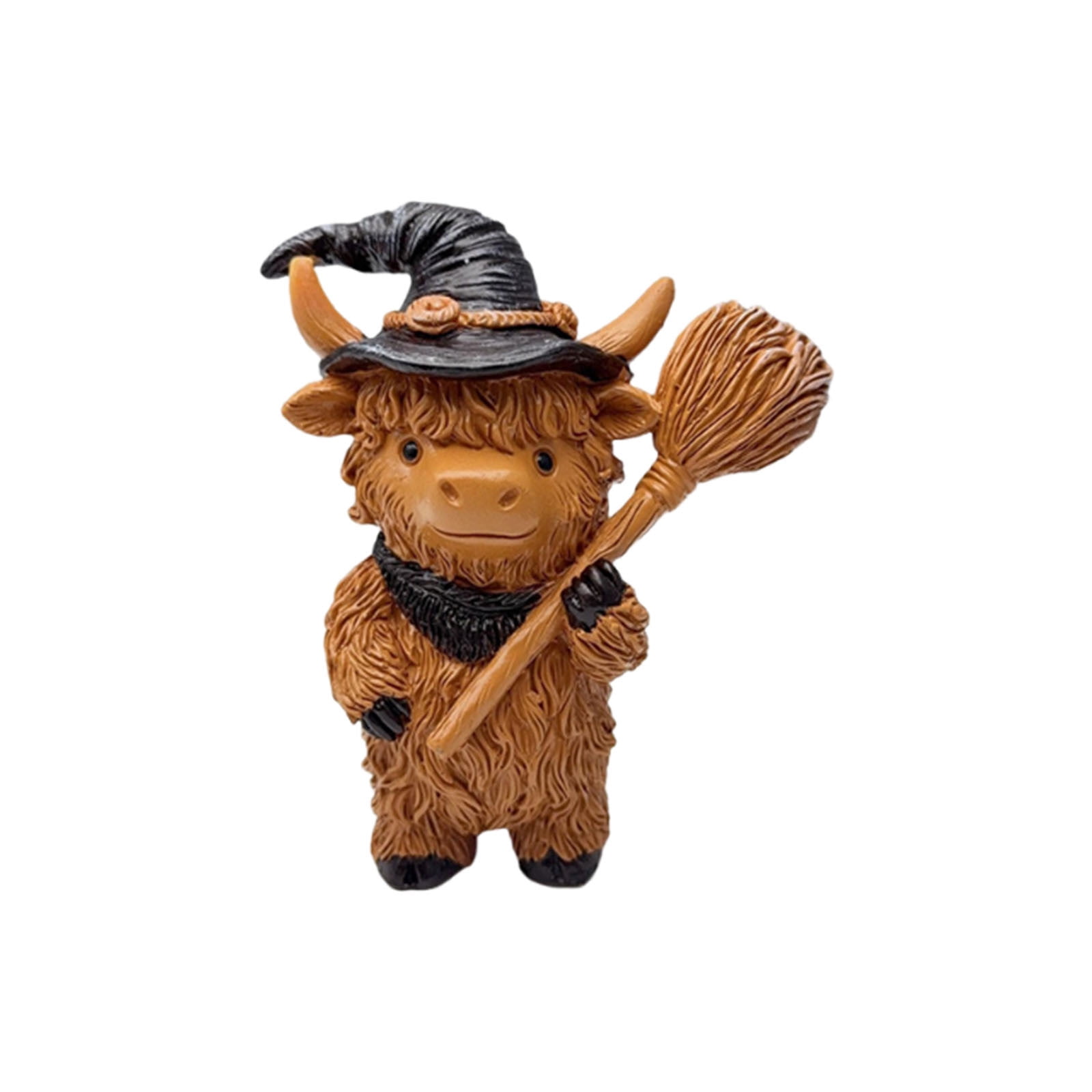KeirineCC Halloween Highland Cow Figurine Tabletop Decor Highland Cow ...