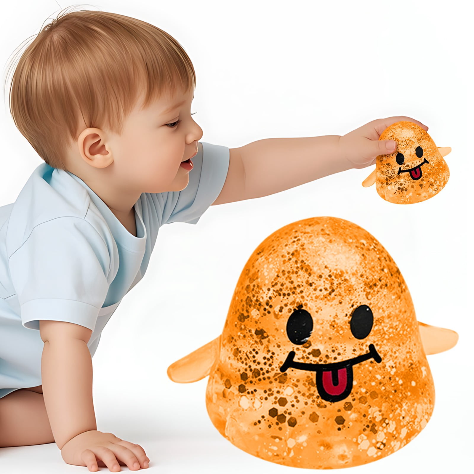 KeirineCC Halloween Novelty Ghost Stress Ball Squishies Toys,Glitter ...