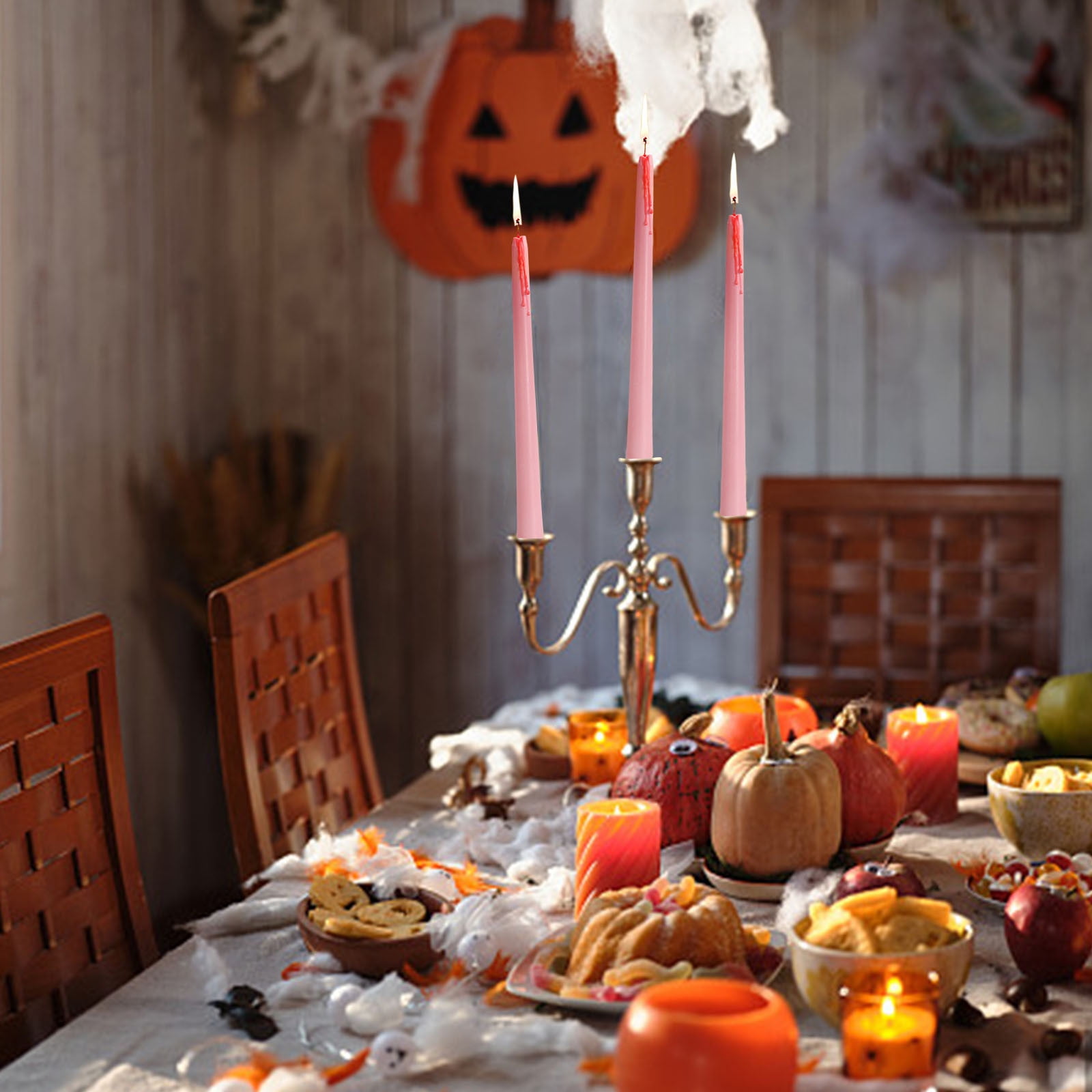 KeirineCC Hot Pink Taper Candles - 4 Pack Unscented 9.8 Inch Dinner ...