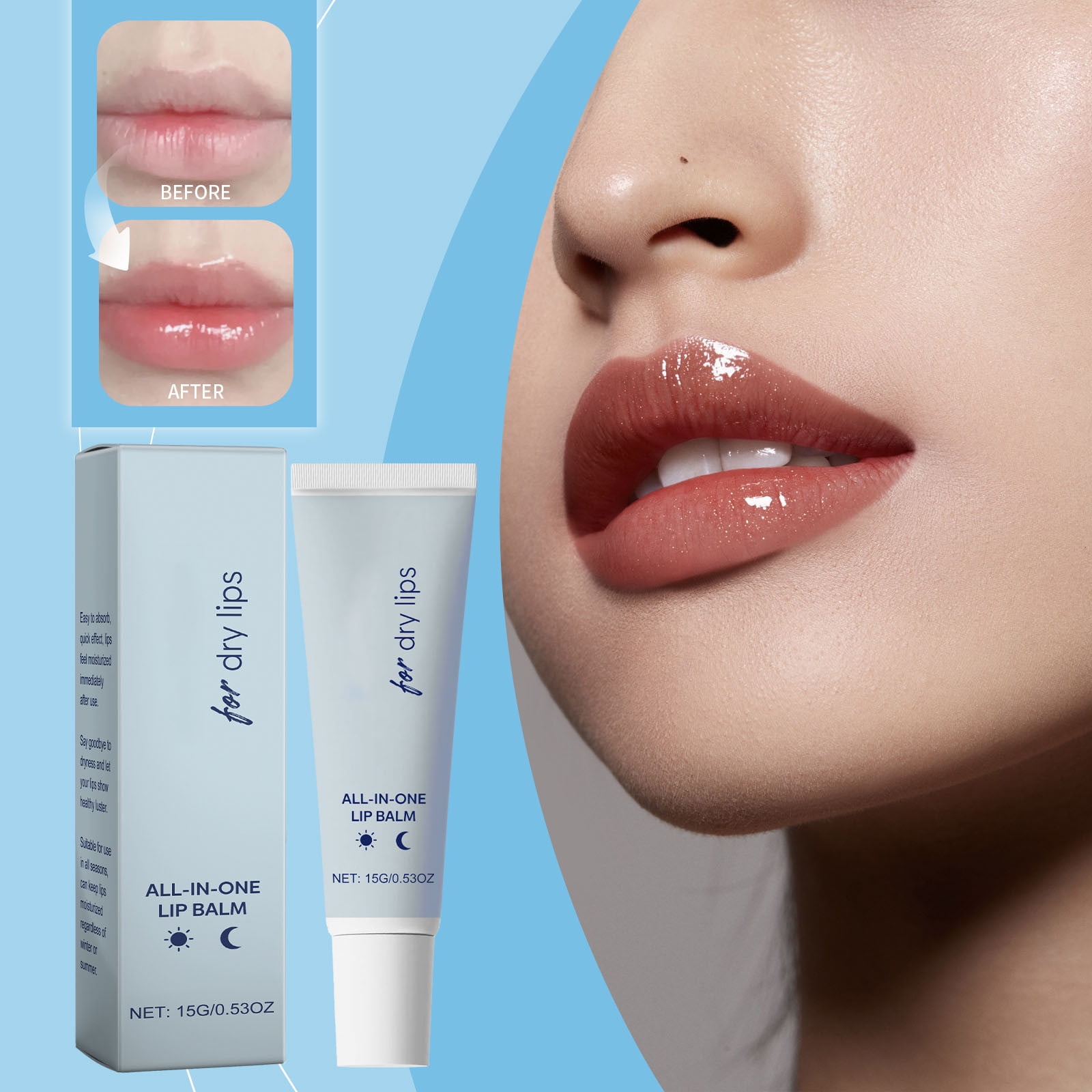 KeirineCC All in One Lip Balm for Dry Lips - Hydrating and Healing Lip ...