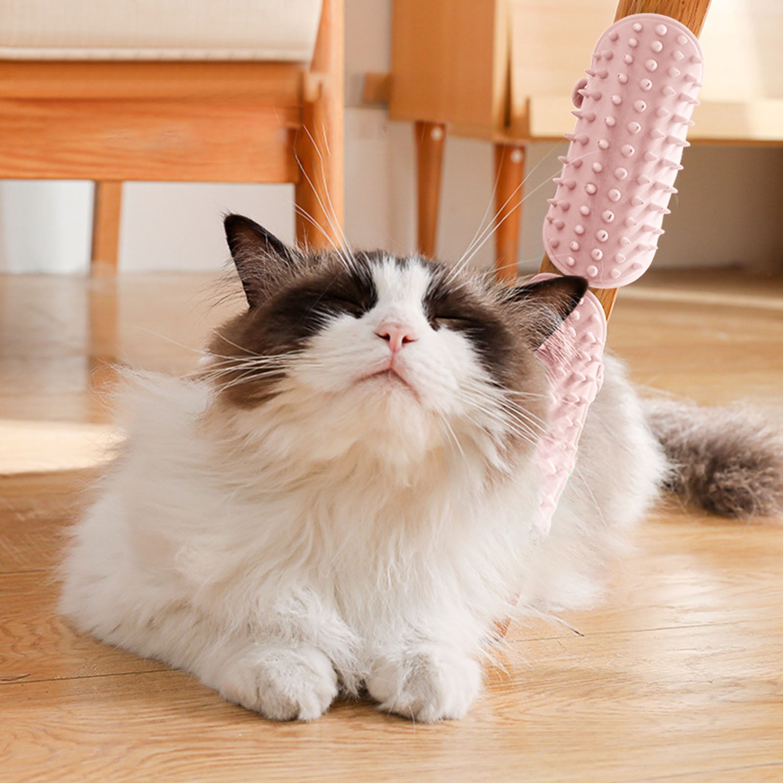 KeirineCC Self Cleaning Cat Brush,2-in-1 Tickling Comb Cat Massage Brush Pet Artifact Adjustable ...