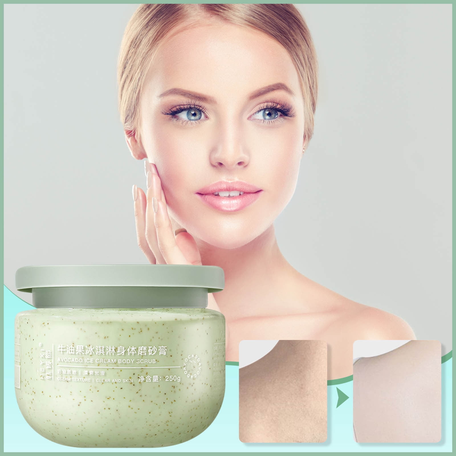 KeirineCC Shea Butter Sugar Body Scrub - Moisturizing and Exfoliating ...