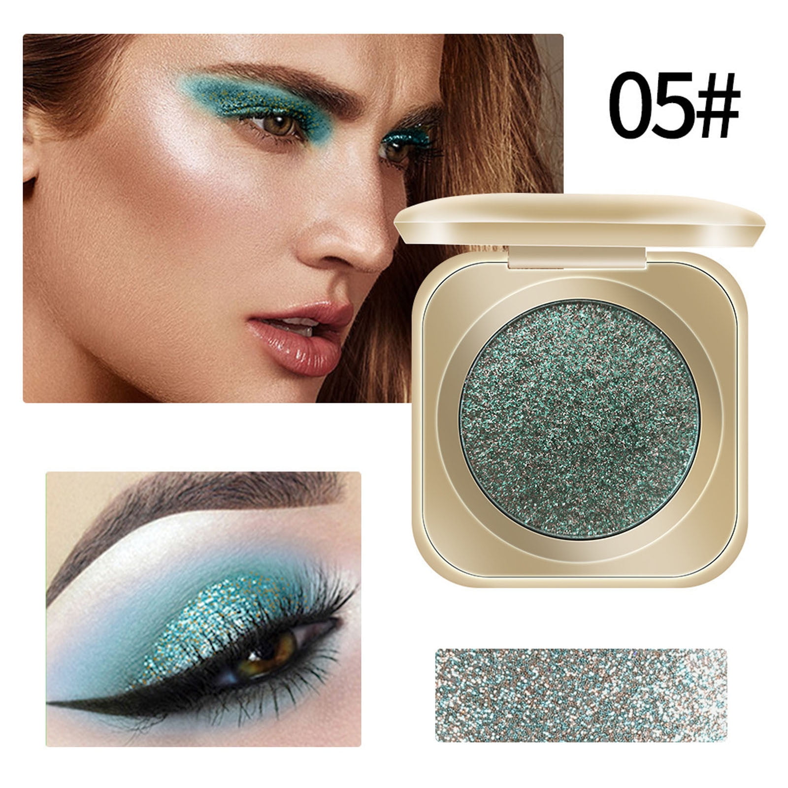 KeirineCC Shimmer Eyeshadow Palette, Eye Glitter, Long-Lasting ...