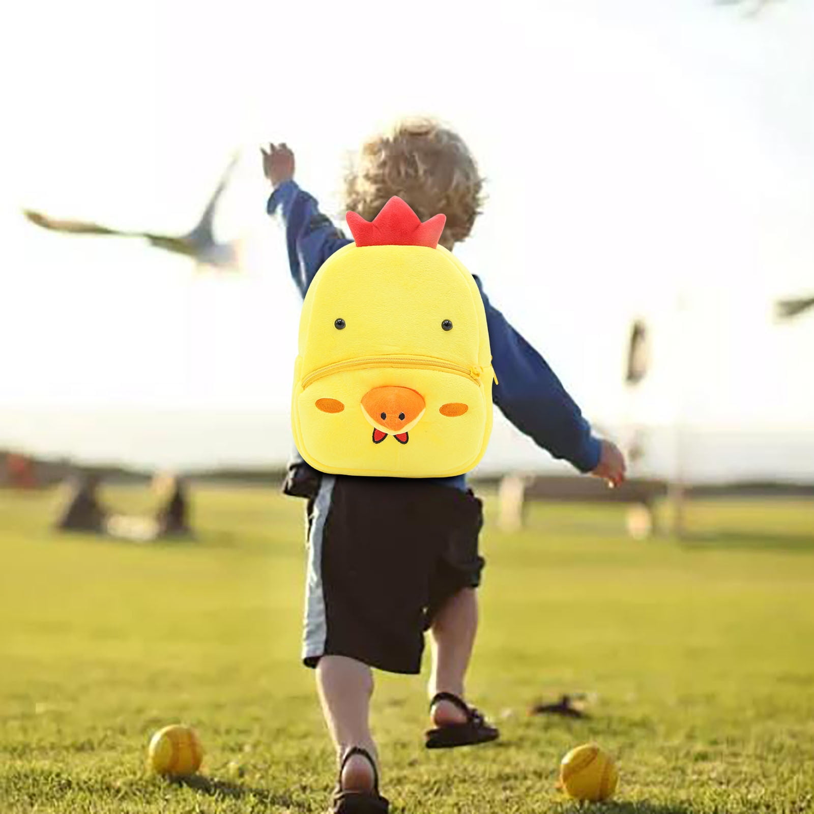 KeirineCC Toddler Backpack Zoo Animals Backpacks Cute Plush Bag Cartoon ...