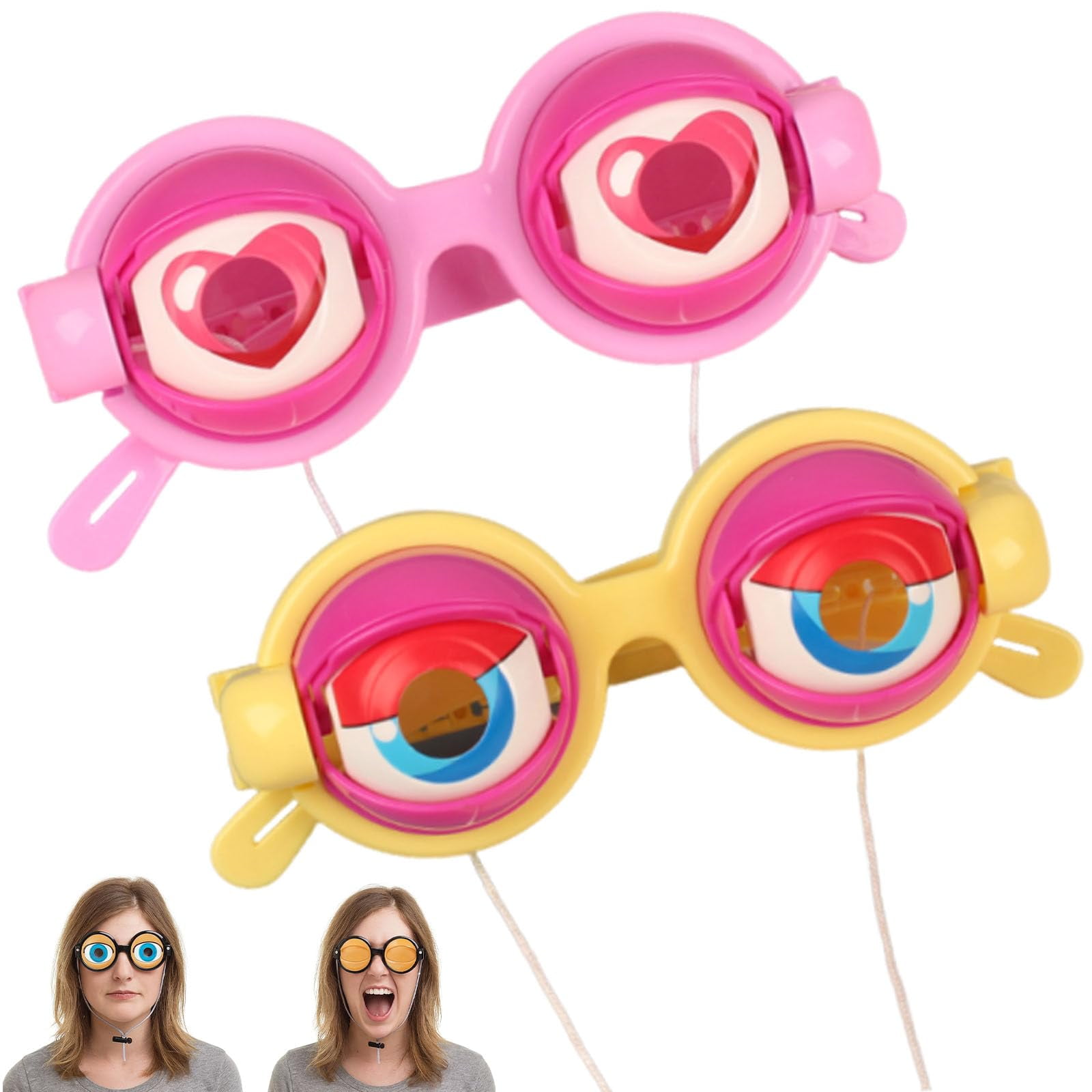 KeirineCC Winking Glasses for Shows & Parties – Kinetic Crazy Eyes ...