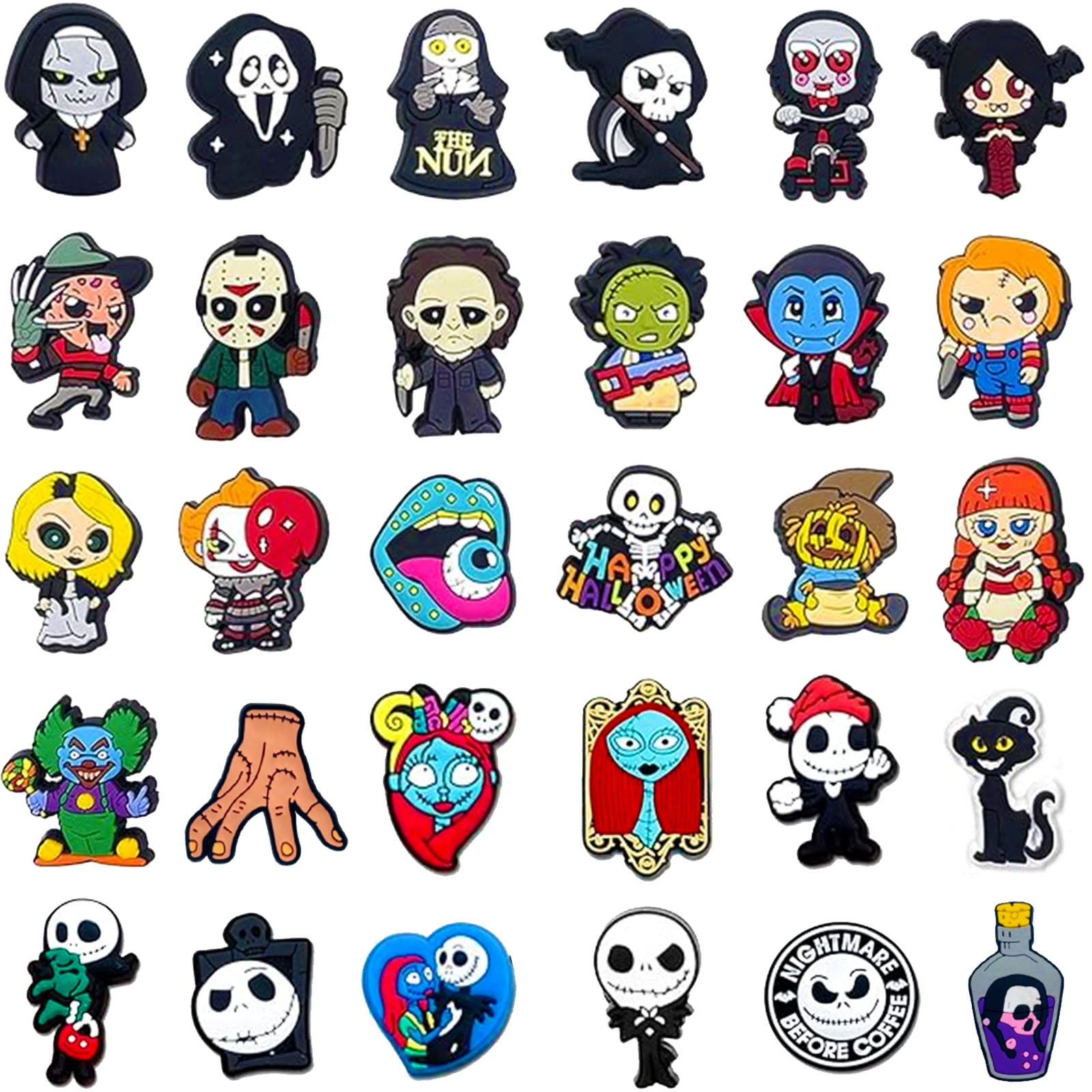 Keismodye 34 Pieces Electronic Gaming Series Cute Cartoon Shoe Charms ...