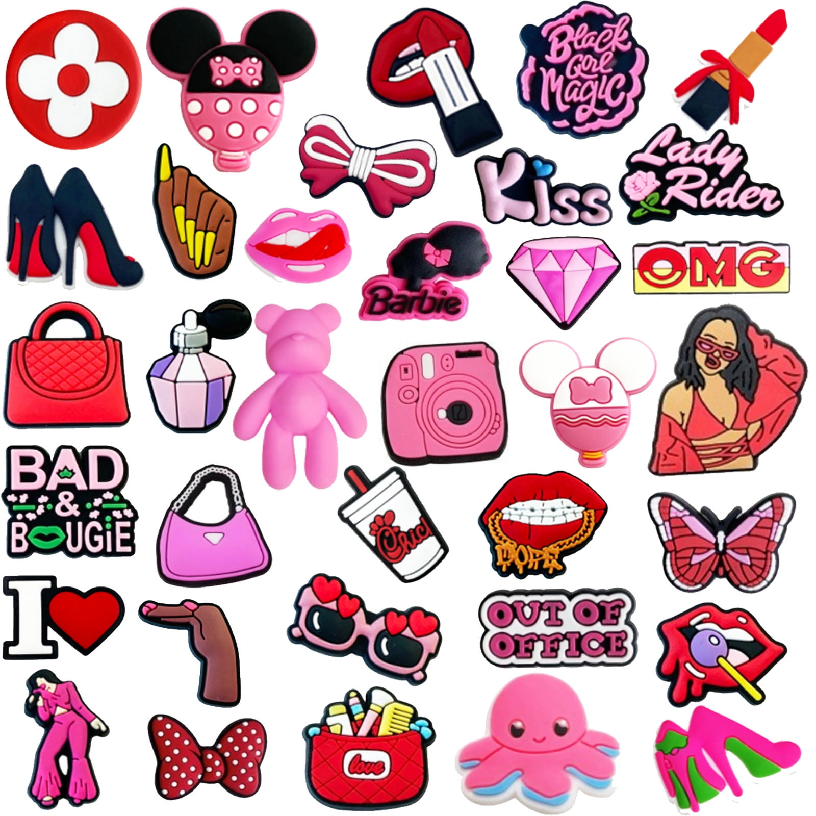 Keismodye 40pcs Shoe Charms, Cute Girl Crog Charms Fits for Clog Sandal ...