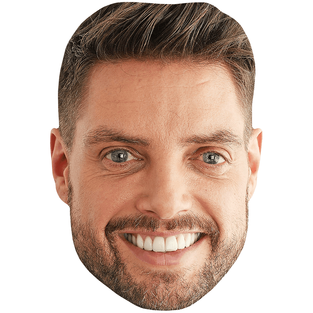 Keith Duffy (Beard) Celebrity Mask, Flat Card Face, Fancy Dress Mask ...