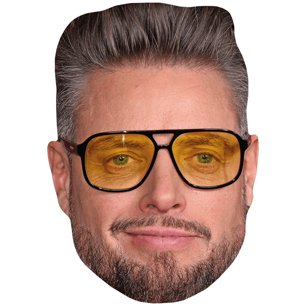 Keith Duffy (Glasses) Celebrity Mask, Flat Card Face, Fancy Dress Mask ...
