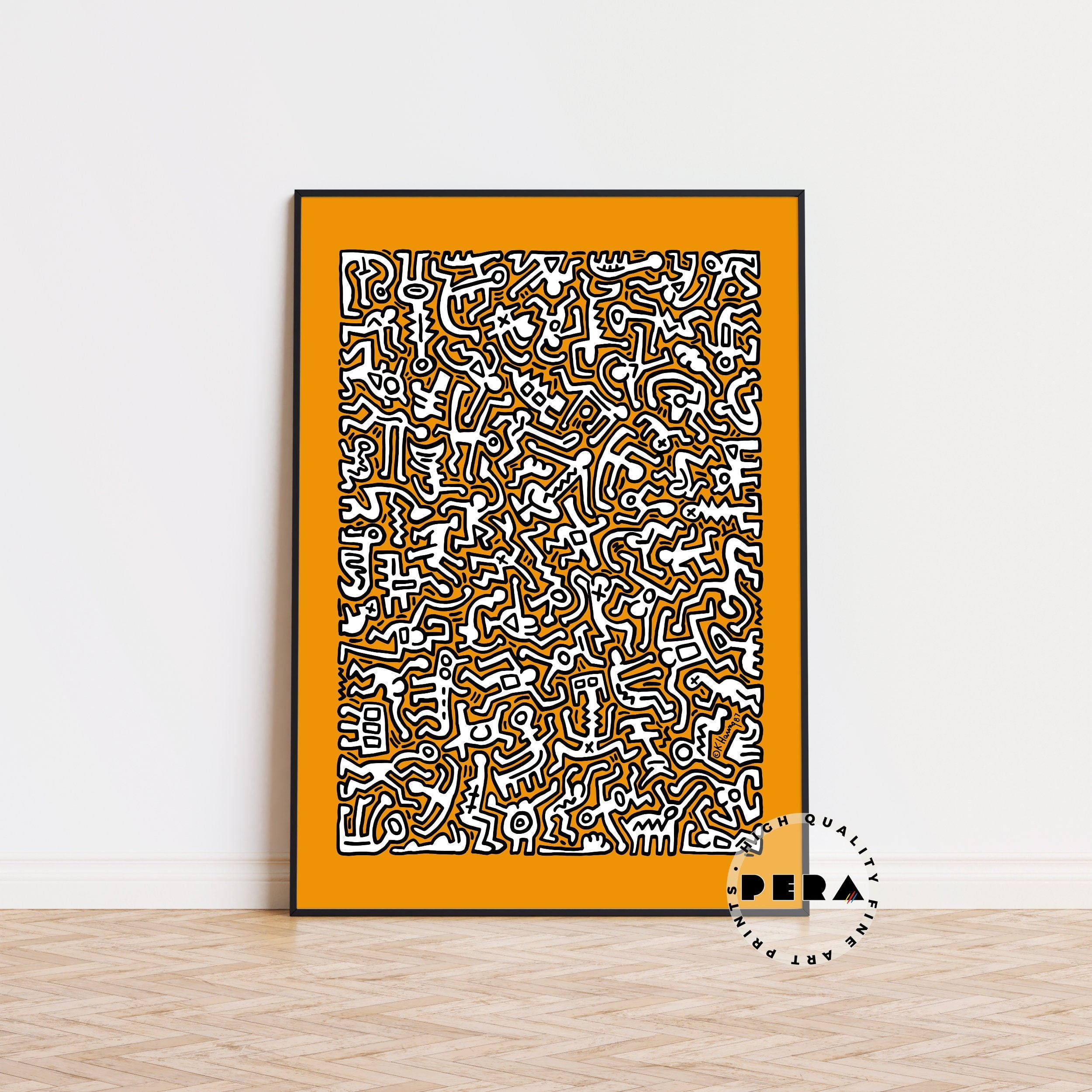 Keith Haring Art Poster, Keith Haring Print, Modern Art Print, Pop Art ...