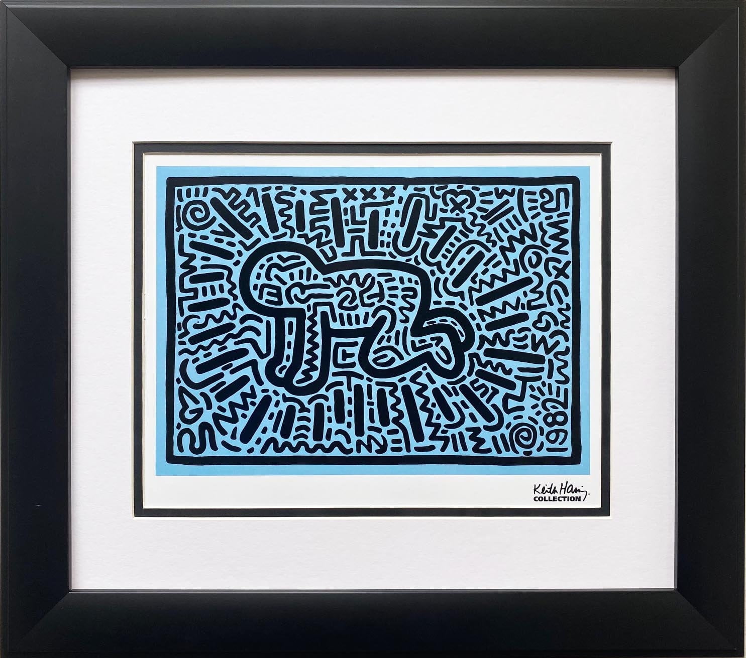 Keith Haring "KH18" CUSTOM FRAMED Pop Art Plate Signed Generic ...