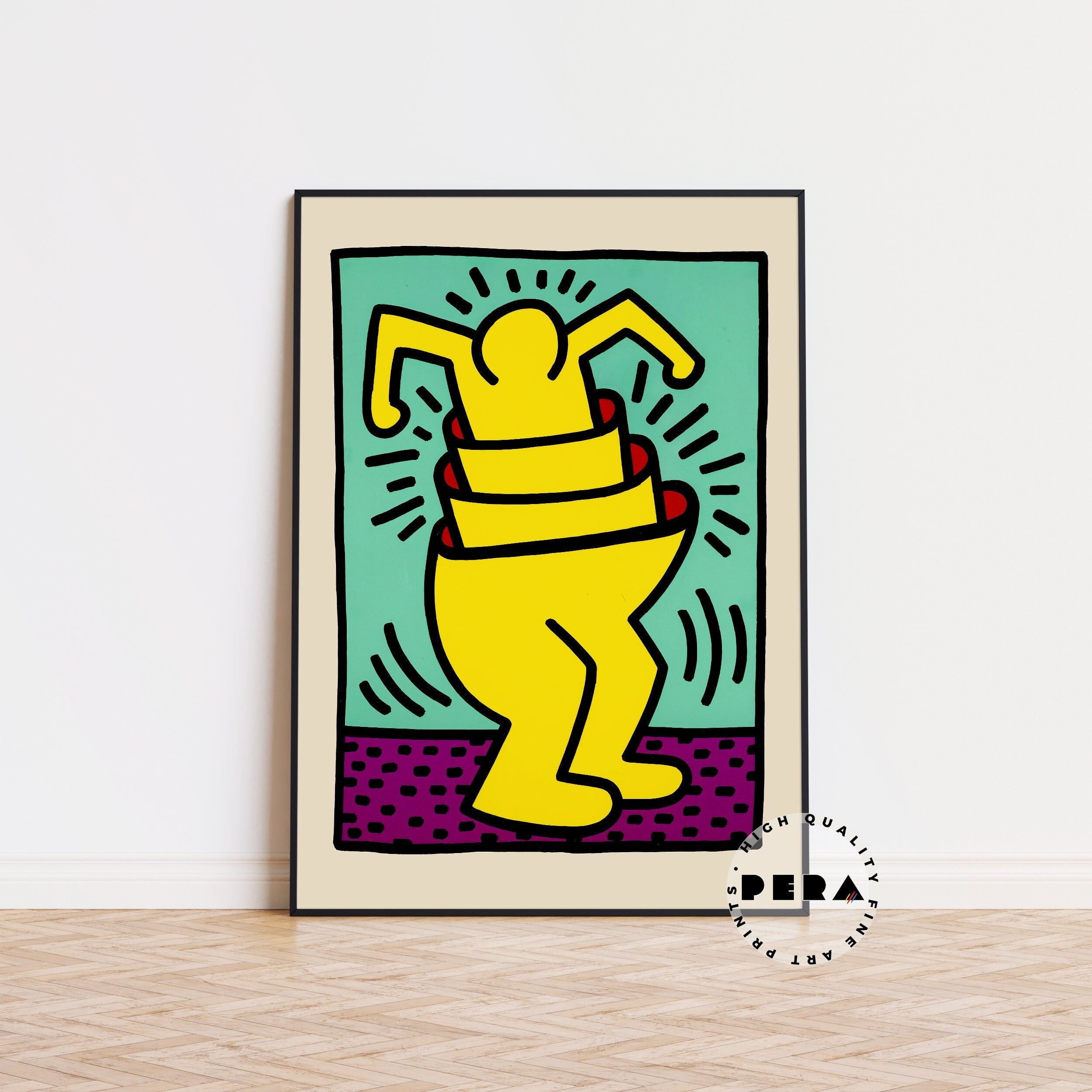 Keith Haring, Slimming Plan Poster, Exhibition Print, Pop Art Print ...
