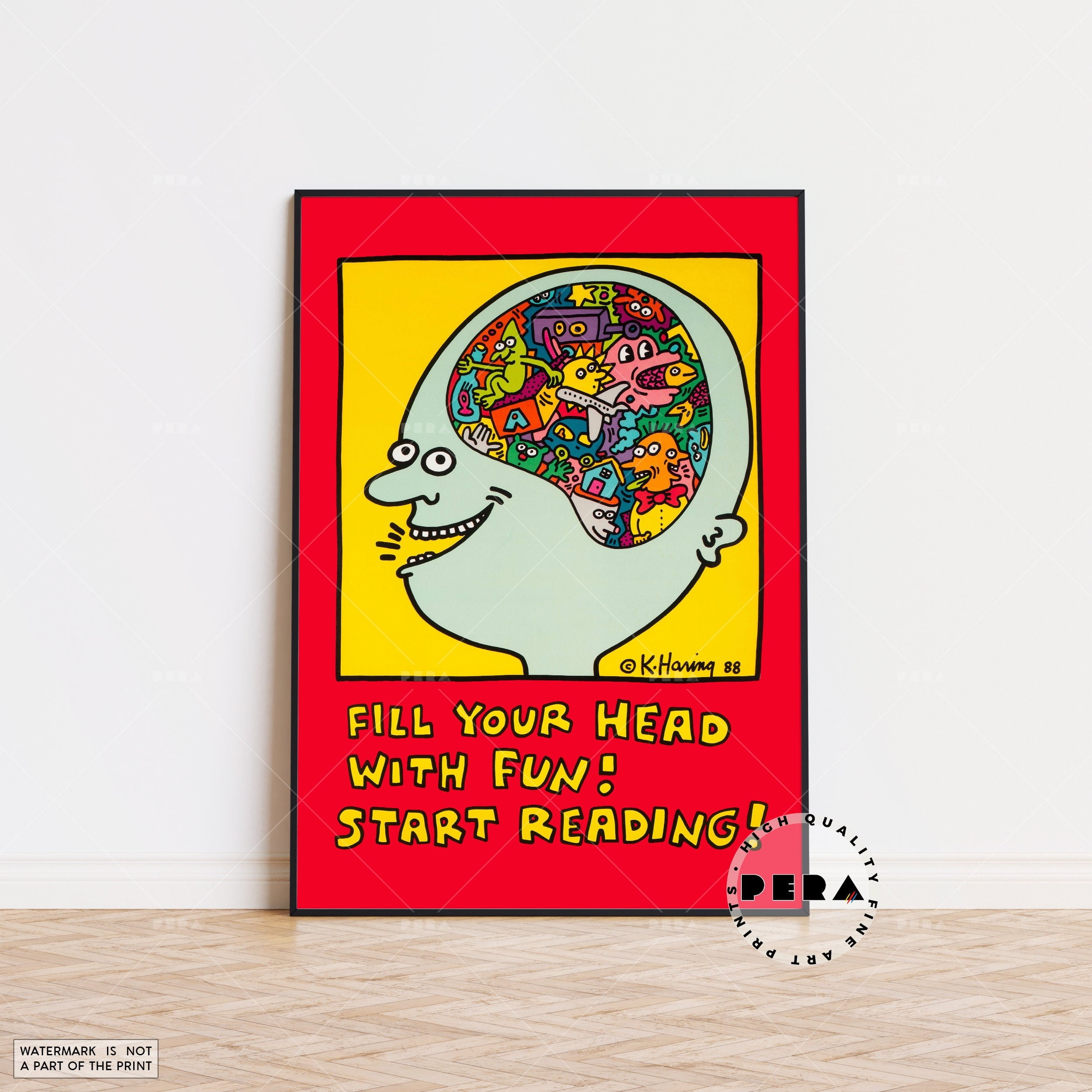 Keith Haring, Start Reading! 1988, Keith Haring Poster, Pop Art Print ...