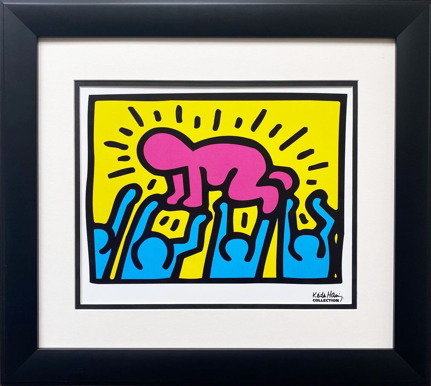 Keith Haring "Untitled 19 - Baby" CUSTOM FRAMED Pop Art Lithograph ...