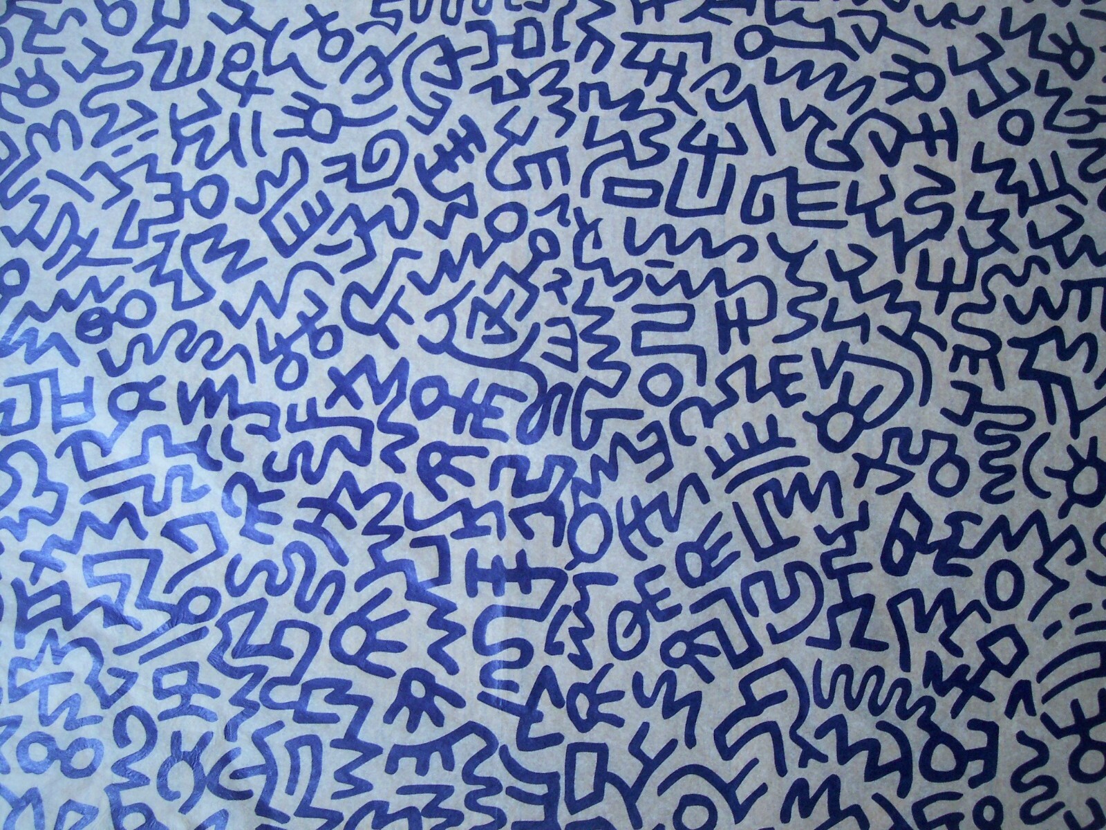 Keith Haring blue Pop Shop NYC store gift wrap tissue paper 1 to16 ...