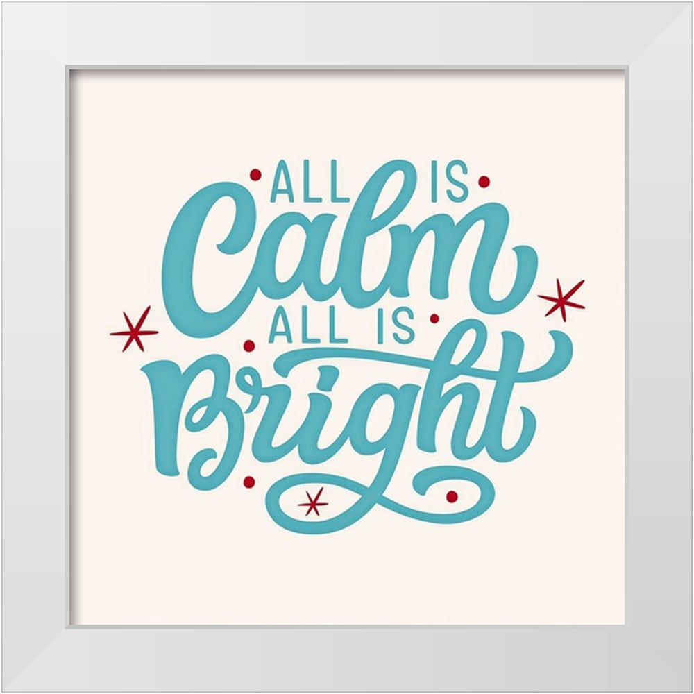 Keith, Jesse 26x26 White Modern Wood Framed Museum Art Print Titled - All Is Calm - Walmart.com