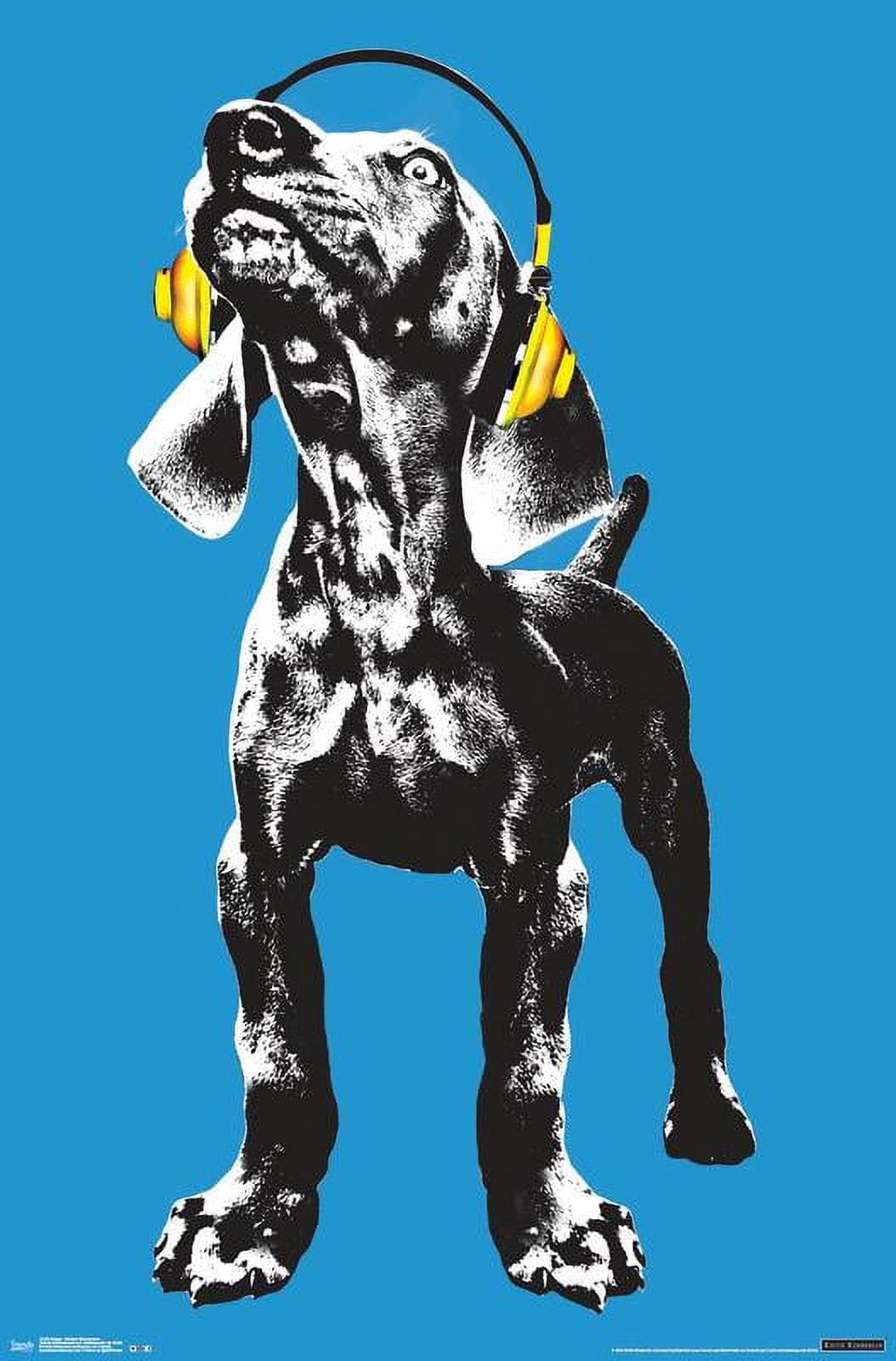 Keith Kimberlin - Puppy - Modern Weimaraner Pop Art Wall Poster, 22.375 ...
