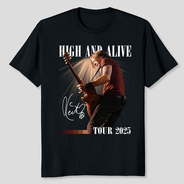 Keith Urban High And Alive Tour 2025, Keith Urban Fan, Black/Navy/Dark ...