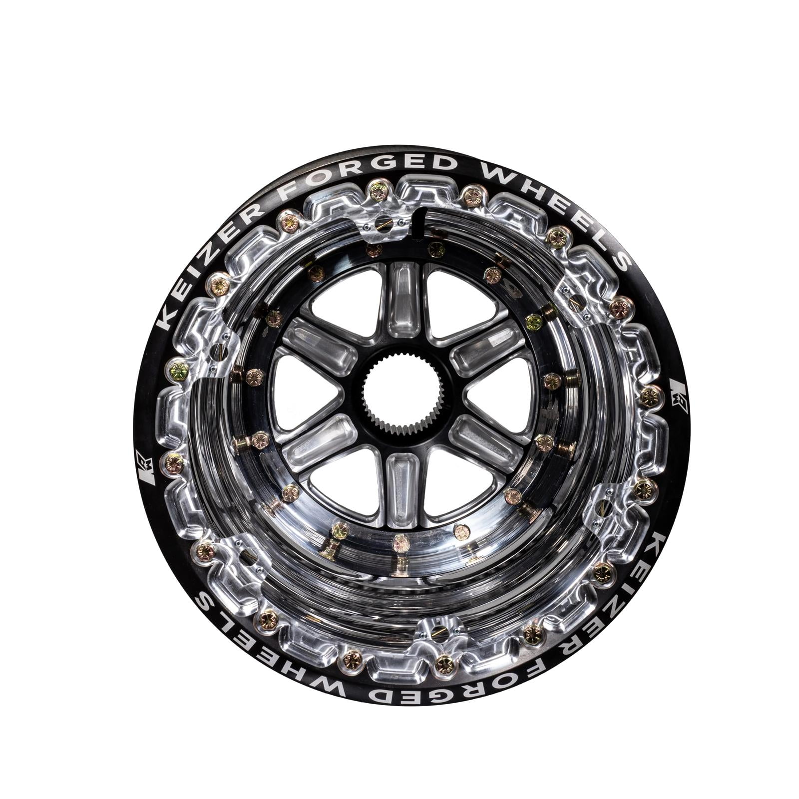 Keizer 15189SPBCFBLT 15x18 Beadlock Wheel, 6-Tab, 8 Inch Offset ...