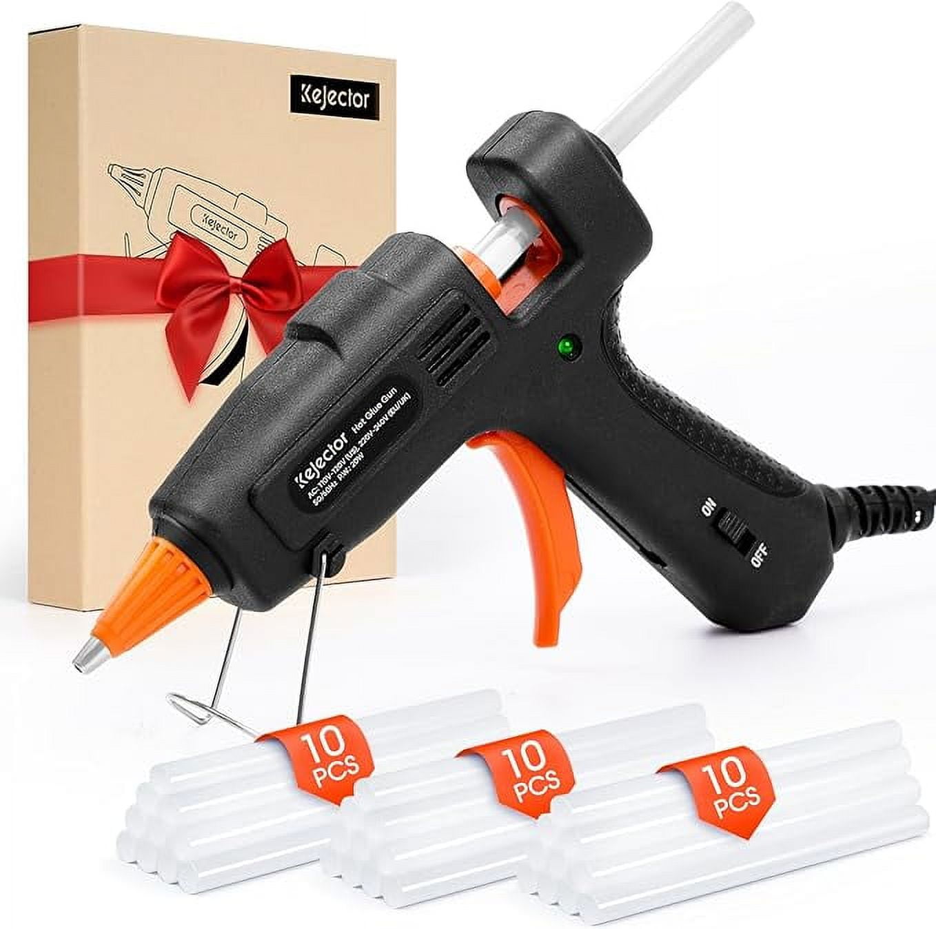 Kejector Fireproof Glue Gun with 30 Glue Sticks, Hot Glue Gun Fast ...