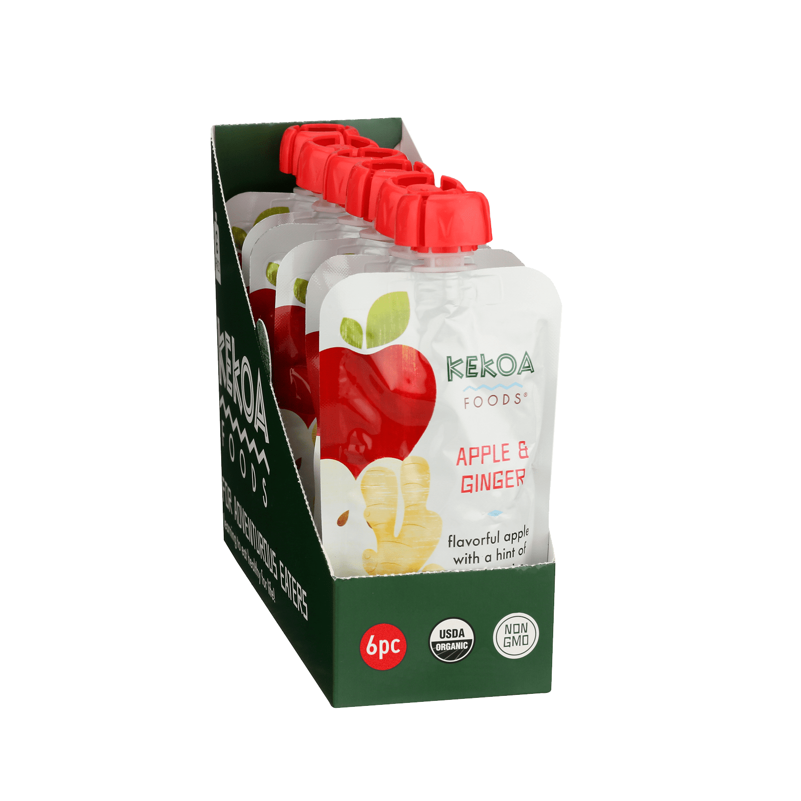 Kekoa Foods Organic Apple & Ginger Puree Baby Food, 3.5 Ounce Squeeze ...