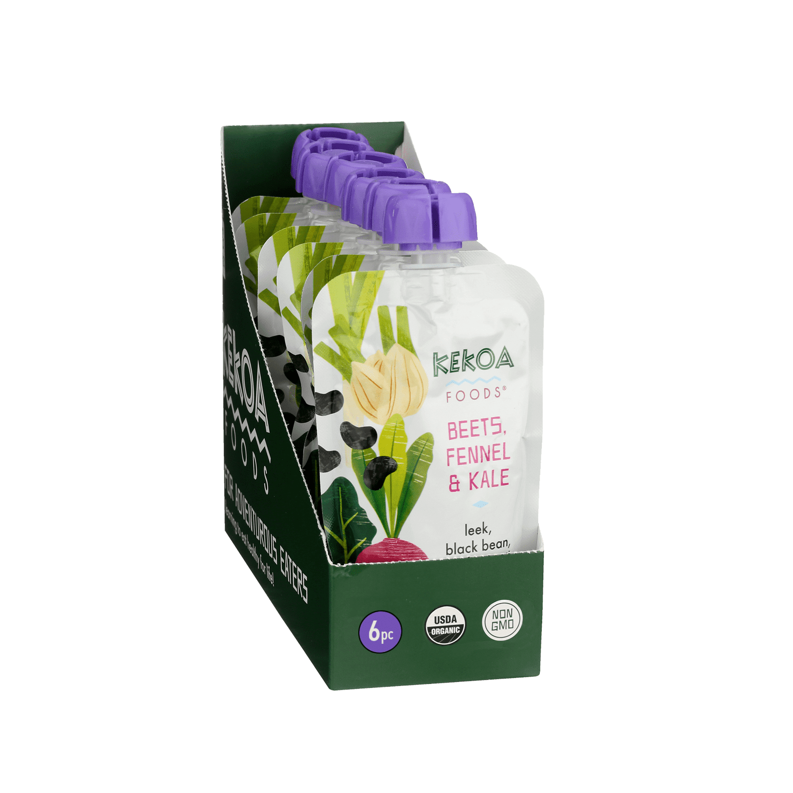 Kekoa Foods, Organic Baby Food, Beets, Fennel & Kale Puree Flavor, 3.5 ...