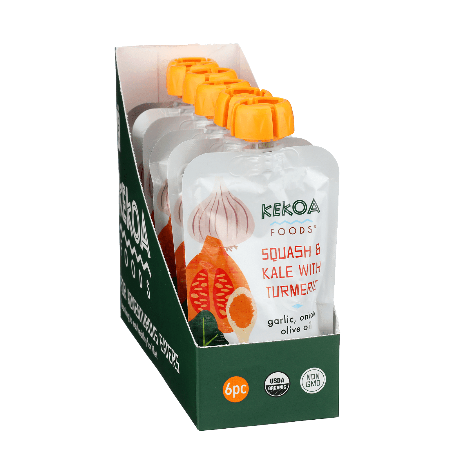 Kekoa Foods Organic Squash and Kale with Turmeric Puree Baby Food, 3.5 ...