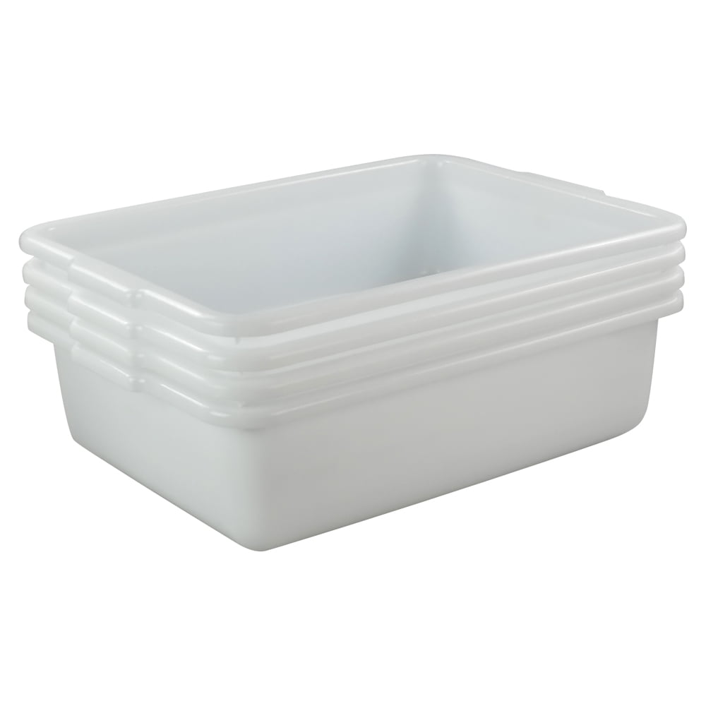 Kekow 4-Pack 22 L Commercial Bus Tubs/Bus Box, Large Plastic Tote Box ...