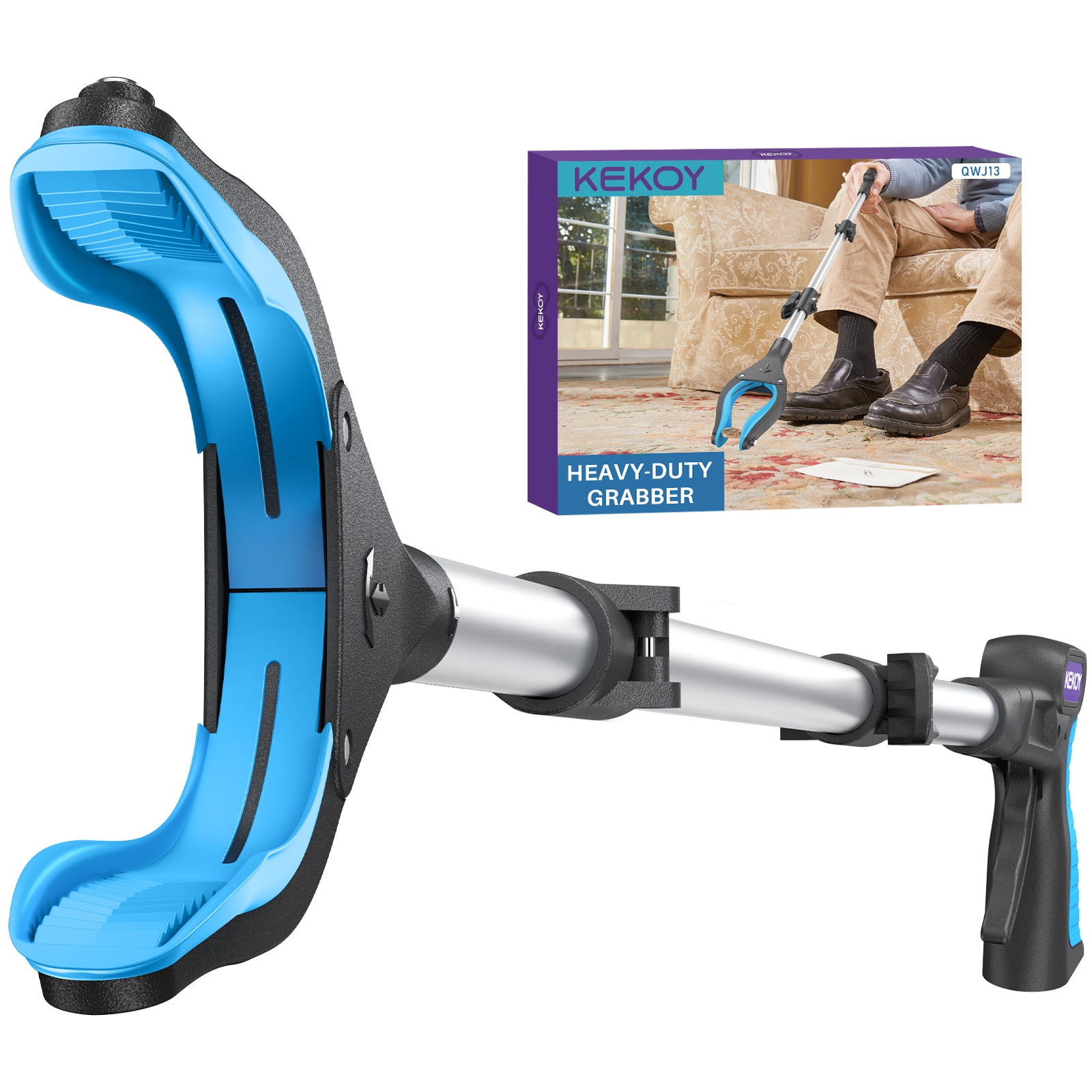 Kekoy Grabber Reaching Tool for Elderly, 40" Heavy Duty Reacher Grabber ...