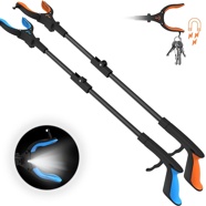 Essential Medical Supply Folding Aluminum Reacher with Plastic Jaw and ...