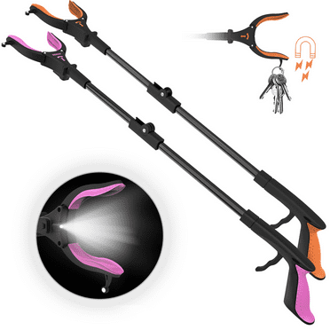 Kekoy 32 Inch Grabber Reacher Tool, Foldable Grabber with Light, Extra ...