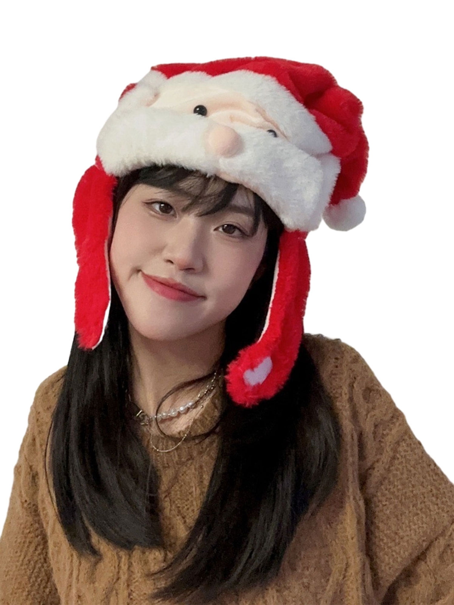 KelaJuan Christmas Hood Hats for Adults Cute Snowman Elk Gingerbread ...