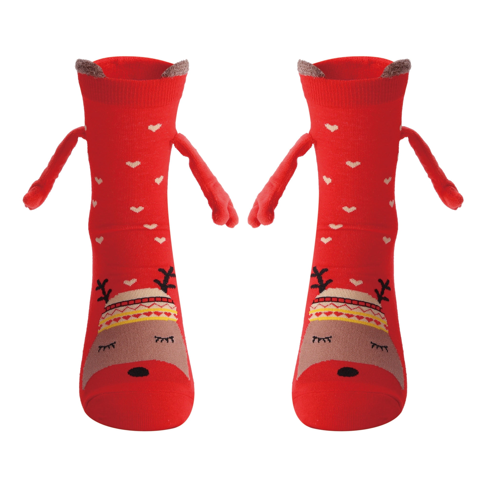 KelaJuan Couple Holding Hands Socks Christmas Socks with Magnetic Hands ...