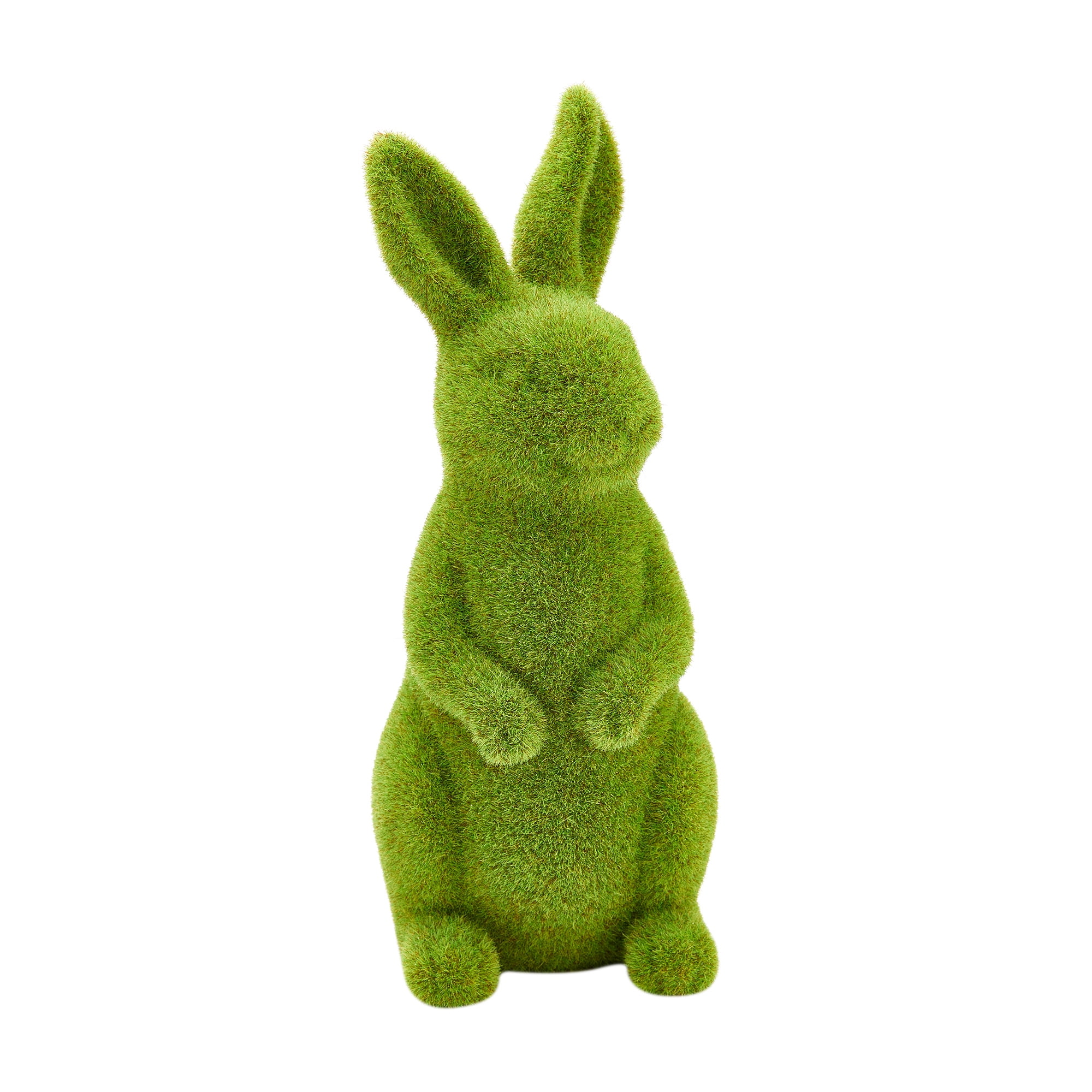 KelaJuan Easter Moss Rabbit Statue Artificial Turf Grass Bunny Sequin ...